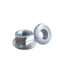 China SAE J995 Gr.8 Non Serrated IFI-145 Fine Thread Hex Flange Nuts Yellow Zinc Plated for sale