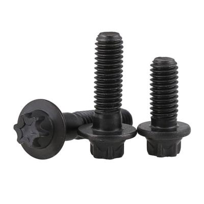 China Black M10 Grade 12.9 UNC Full Thread Non Serrated Hex Flange Head Bolt for sale