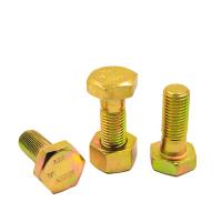 China Yellow Zinc Trivalent Chromium C1045 A325 Structural Hex Bolt Cold Forged for sale