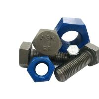 China Black UNC Heavy Full Thread Hex Bolts ASTM A193 Grade B7 for sale
