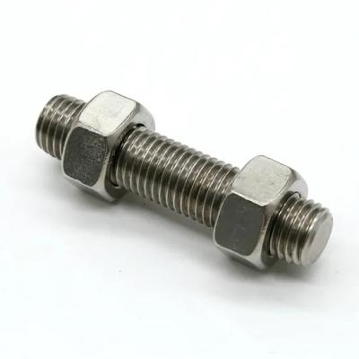 China Stainless Steel 321 Plain Finish Threaded Stud Bolt ASTM A193 B8T Stud Bolts For Flanges for sale