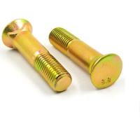China Grade 8.8 Yellow Square Neck Carriage Bolt Zinc Plated 20mm M5 Carriage Bolt for sale