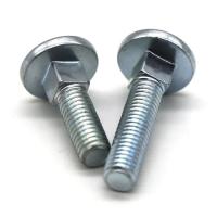 China 1/4 Thread Square Neck Carriage Bolt SAE J429 Grade 2 Blue Zinc Plated for sale