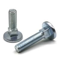 China 1/4 Thread Square Neck Carriage Bolt SAE J429 Grade 2 Blue Zinc Plated for sale