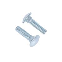 China Full Thread Zinc Plated Carriage Bolts White Blue Class 4.8 for sale