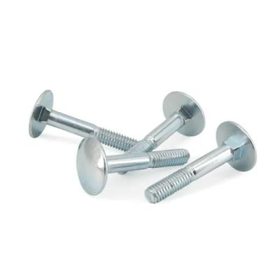 China Full Thread Zinc Plated Carriage Bolts White Blue Class 4.8 for sale