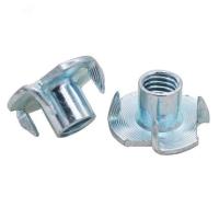 China Furniture Low Carbon Pronged Tee Nuts Class 4 Zinc Plated 20 X 7/16 for sale