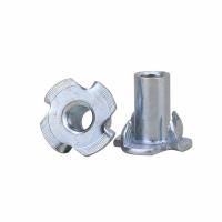 China Furniture Low Carbon Pronged Tee Nuts Class 4 Zinc Plated 20 X 7/16 for sale