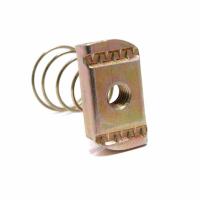 China M8 Grade 6 20mm Short Spring Channel Nuts Yellow Zinc Plated for sale