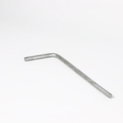 China Class 4.8 Carbon Steel Q235 One Side Thread  Galvanized J Hook Anchor Bolts for sale