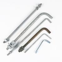 China Class 4.8 Carbon Steel Q235 One Side Thread  Galvanized J Hook Anchor Bolts for sale