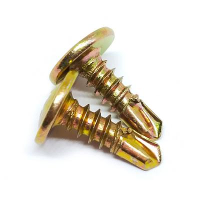 China Yellow Zinc Pan Head Self Drilling Metal Screws Corrosion Resistant for sale