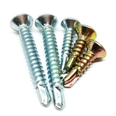 China White Blue Zinc Countersunk Head Cross Recessed Self Drilling Hex Flange Bolts for sale