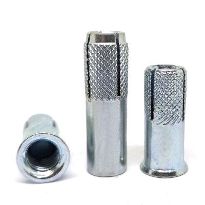 China Carbon Steel White Blue Zinc Heavy Duty M6 Drop In Cement Anchors for sale