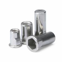 China Stainless Steel 304 Split Rivet Nut M10 Diameter Flat Head for sale
