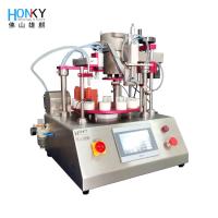 China 50ml Bio-Reagent Bottle Desktop Filling and Capping Machine with Auto Cap Feeding Function and High-Precision Ceramic Pump for sale