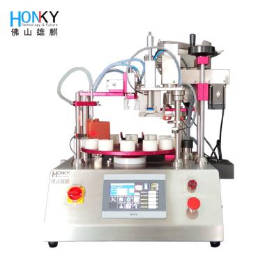 China 50ml Bio-Reagent Bottle Desktop Filling and Capping Machine with Auto Cap Feeding Function and High-Precision Ceramic Pump for sale