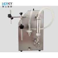 China Desktop Portable Liquid Piston Pump Filling Machine with Digital Adjustment Function, 40 PCS/MIN Efficiency, ±0.55% Filling Error for Small Bottles for sale