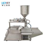 China 100ml Desktop Cream Paste Filling Machine with Ceramic Piston Pump for Cosmetic Applications for sale