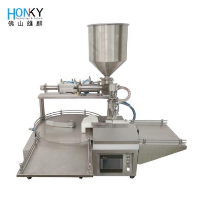 China 100ml Desktop Cream Paste Filling Machine with Ceramic Piston Pump for Cosmetic Applications for sale