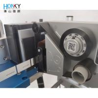 China Desktop Round Bottle Labeling Machine with Transparent Label Sensor and Touch Screen Operation at 55 Bottle per minute for sale