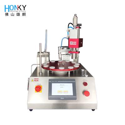 China Desktop Vial Filling Machine with Ceramic Piston Pump for 1-10ml Pharma Liquid at 25 b/m for sale