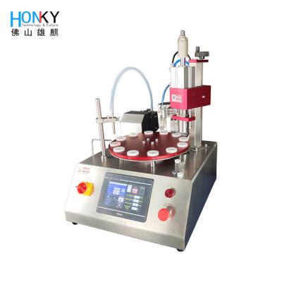 China 5ml Vial Filling and Crimping Machine with Ceramic Pump and GMP Certification for Desktop Use for sale