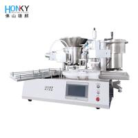 China Desktop Automatic 10ml Bottle Liquid Filling Capping Machine With High Precision Ceramic Pump For 1500 BPH Speed for sale