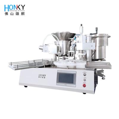 China Desktop Automatic 5ml Essential Oil Filling Machine With Ceramic Piston Pump For Oil Vial Capping for sale