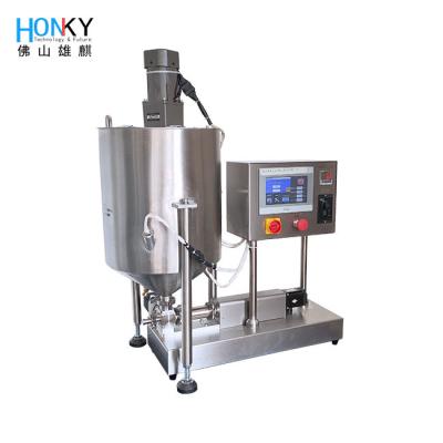 China Desktop Gel Syringe Filling Machine with Servo Ceramic Piston Pump and Heating Hopper for 30 bottle/min Massage Cream Paste Filling for sale
