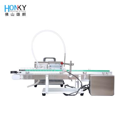 China Desktop 5ml Vial Filling Machine Small Filling Line with High-Precision Ceramic Pump and 60-80 PCS/MIN Speed for sale