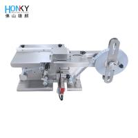 China Desktop Small Box Corner Labeling Machine with Transparent Label Sensor and Adjustable Labeling Height at 55-60 Pcs per minute for sale