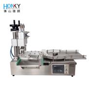 China Desktop Dual Head 10ml Glass Vial Capping Machine With Air Crimp Function And 60 bpm Speed for sale
