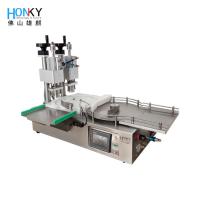 China Desktop Dual Head 10ml Glass Vial Capping Machine With Air Crimp Function And 60 bpm Speed for sale