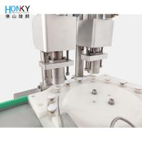 China Desktop Dual Head 10ml Glass Vial Capping Machine With Air Crimp Function And 60 bpm Speed for sale