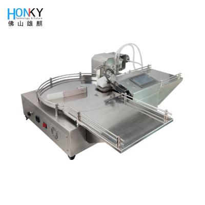 China Full Electric Desktop Glass Vial Filling Machine With High Precision Ceramic Pump For 3900 BPH for sale