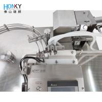 China 30ml Round Bottle Table Top Liquid Filling Machine Semi Automatic with Ceramic Piston Pump and GMP Certification for sale