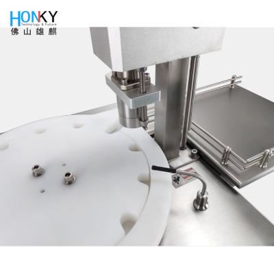 China Semi-Automatic 10ml Vial Filling Capping Machine with Ceramic Pump 25 BPM for sale