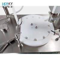 China Semi Automatic 3ml Vial Filling And Capping Machine With Ceramic Pump For Essence Vials for sale