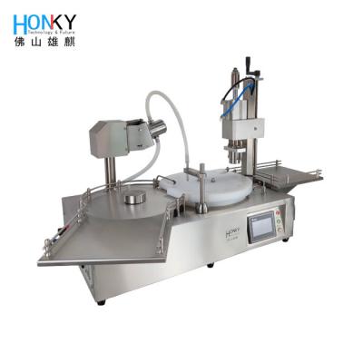 China Semi Automatic 25 BPM 10ml Vial Filling Machine With Crimping Function For Essential Oils for sale