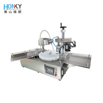 China Desktop 15ml Essential Oil Filling Machine with Servo Capping and Ceramic Pump for Precise Dosing for sale