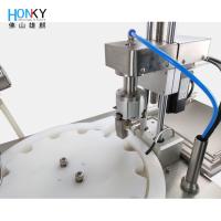 China Desktop 15ml Essential Oil Filling Machine with Servo Capping and Ceramic Pump for Precise Dosing for sale