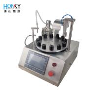 China Desktop Semi-Auto 2ml Perfume Spray Vial Filling Machine With Ceramic Pump And Cap Pressing Function for sale