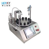 China Desktop Semi-Auto 2ml Perfume Spray Vial Filling Machine With Ceramic Pump And Cap Pressing Function for sale