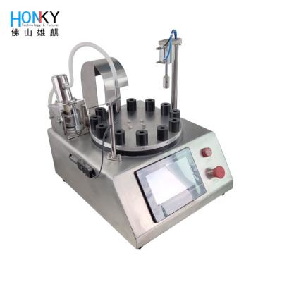 China Desktop 1ml Vial Capping Machine with Ceramic Piston Pump for GMP Certified Perfume Filling for sale