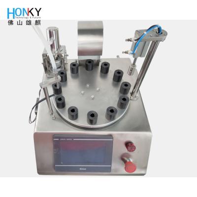 China Desktop Type Perfume Sample Tube Filling Machine With High Precision Ceramic Pump and 1-6 ml Filling Range for sale