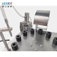 China Desktop Semi-Auto 2ml Perfume Spray Vial Filling Machine With Ceramic Pump And Cap Pressing Function for sale