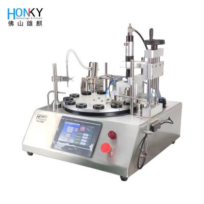 China 2000 BPH Semi-Automatic Essential Oil Filling Machine with Ceramic Pump for Precise Filling and Capping for sale