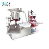 China Desktop Automatic 30-50ml Bottle Liquid Filling Machine with High Precision Ceramic Pump and Servo Motor Capping System for sale