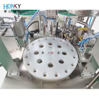 China Full Automatic Cosmetic Paste Filling Machine with 10-100g Range Ceramic Piston Pump and 35-40 Bpm Efficiency for sale